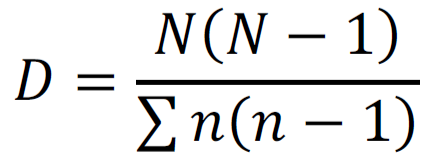 A.07.1 Simpsons biodiversity index formula – Science Success